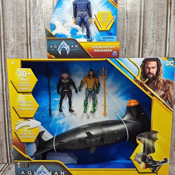 Toys | Aquaman Dc Comics Aquaman Vs Black Manta Battle Set Stealth Suit ...